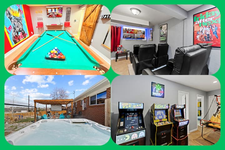 Hottub Ps5 Arcade Pooltable Theater 420friendly - Denver