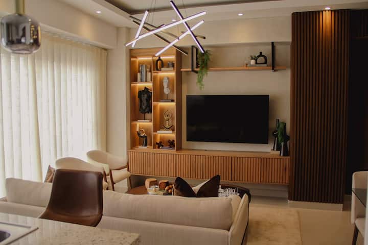 ®2br{santorini~views} @Downtown Sdq +Lounge+gym - Santo Domingo