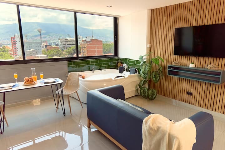 Rosa Negra Luxury Suite W/ Jacuzzi Near Stadium - Medellín