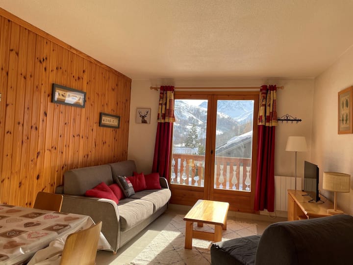 Studio Cabine 4/5 Personnes Exposé Sud - Valloire