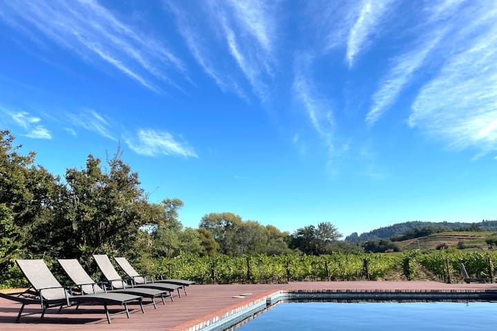 Large Groups - Vineyard Estate - Pool/spa - Views! - Geyserville, CA