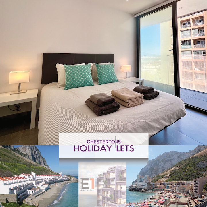 Spacious 1 Bed Apartment With Ocean View Balcony - Gibraltar