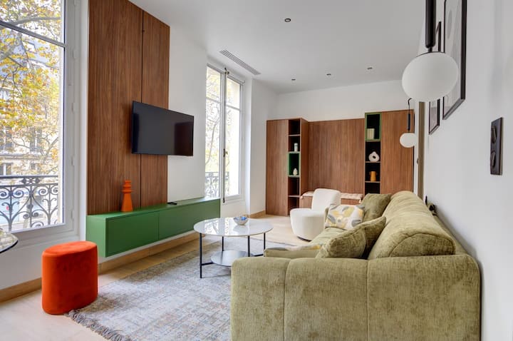 Thebluestay 290 - Apt De Luxe Avec A/c & Terrasse - Paryż