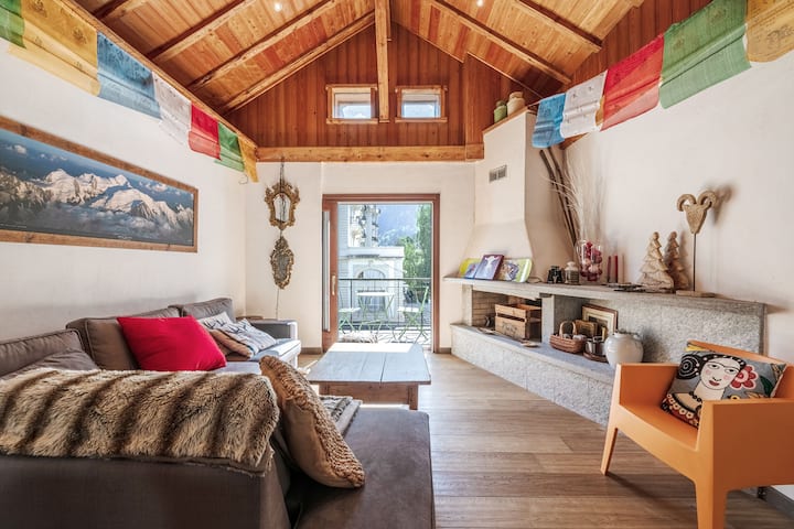 Loft Hyper Centre Piéton * Vue Montagne Et Rivière - 霞慕尼