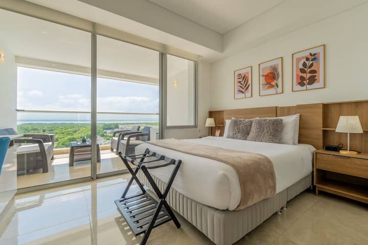 Cb937 Elegant Airport And Lake View Suite - Cartagena