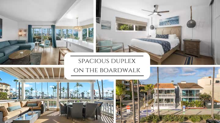 Spacious Duplex With Patio & Balcony On Boardwalk - Newport Beach, CA