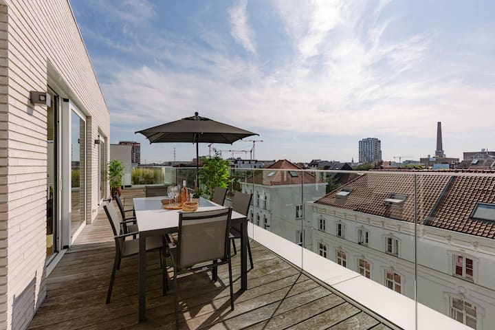 Huswell - Spacious Apartment In Ghent With Big Ter - Gand