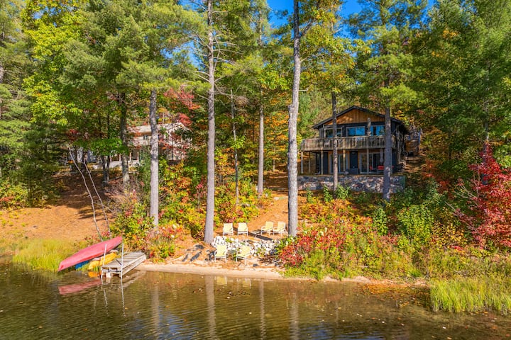 Deck & Fire Pit: Beachfront Home In Gaylord! - Lake Arrowhead, Gaylord
