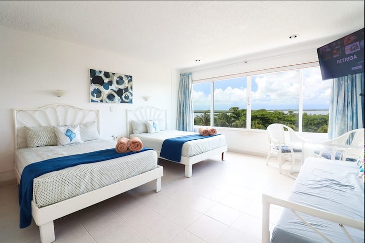 Condo With Lagoon View And Beach Access - Cancún