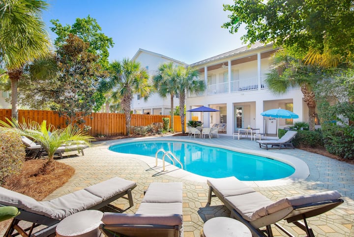 Large Private Pool, Bikes, Luxury! Golf Cart - Seagrove Beach, FL