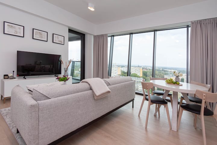 Champion Hanza Tower, Apartment City View, Parking - Stettin