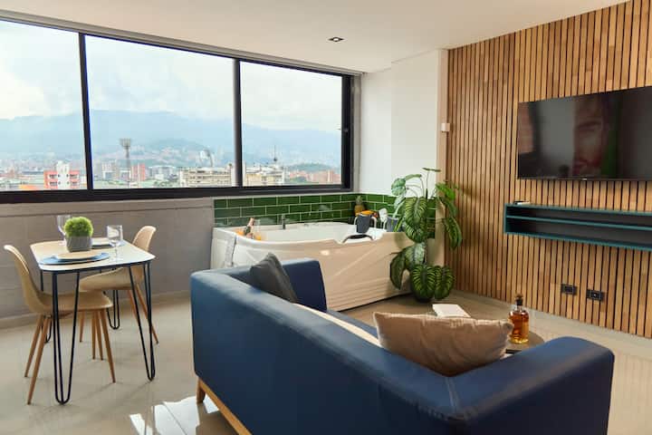 Stadio Comfort Jacuzzi | Rosa Negra Aparta-suite - Medellin, Antioquia, Colombia