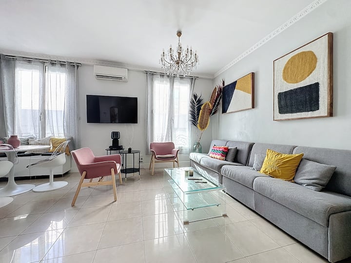 Duplex 8 Couchages - Ac - 8mn Palais - Antibes