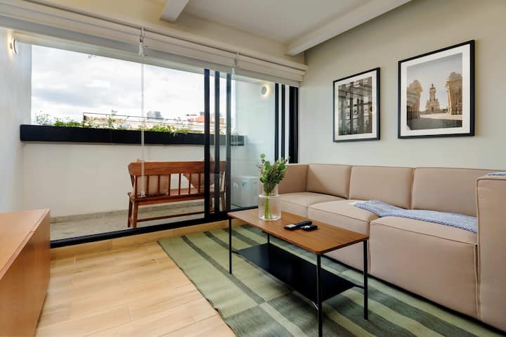 W* | Conducive Loft W/ Balcony In Colima - Mexico City