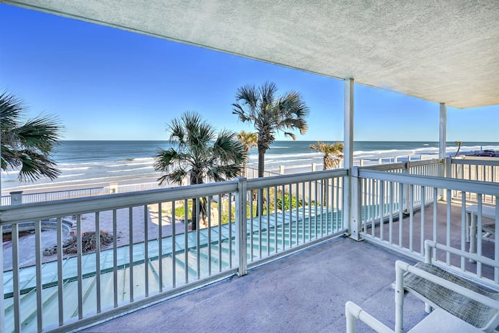 Beachfront 1br W/ Balcony, Elevator & A/c - 戴通納海灘