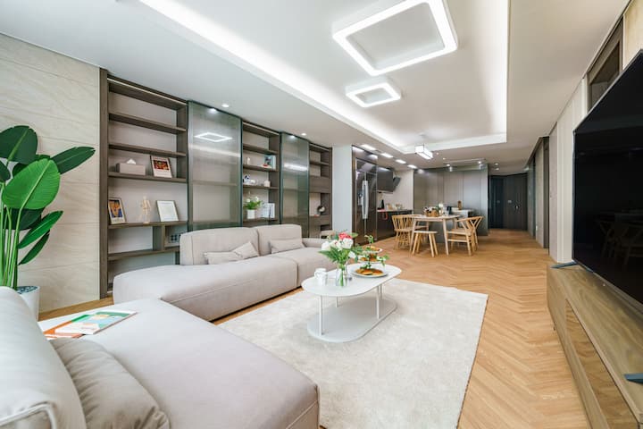 부산항의 파도 소리가 속삭이는 방 #2룸 #풀옵션 - Busan