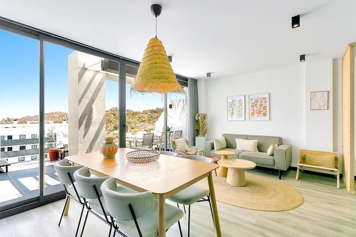 6p Appartement Met Zeezicht, Dakterras, Zwembadzijde - Mijas