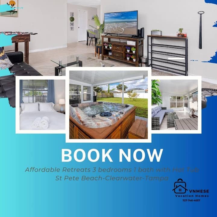 Affordable Retreats 3 Br 1 Bath For 6 W/hottub - Pinellas Park