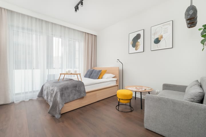 Cosy Studio | Parking & Balcony | Zabrska - Katowice