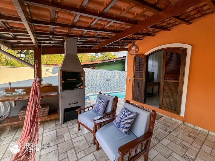 Casa Linda Com Piscina A 2 Km Da Balsa De Ilhabela - Ilhabela