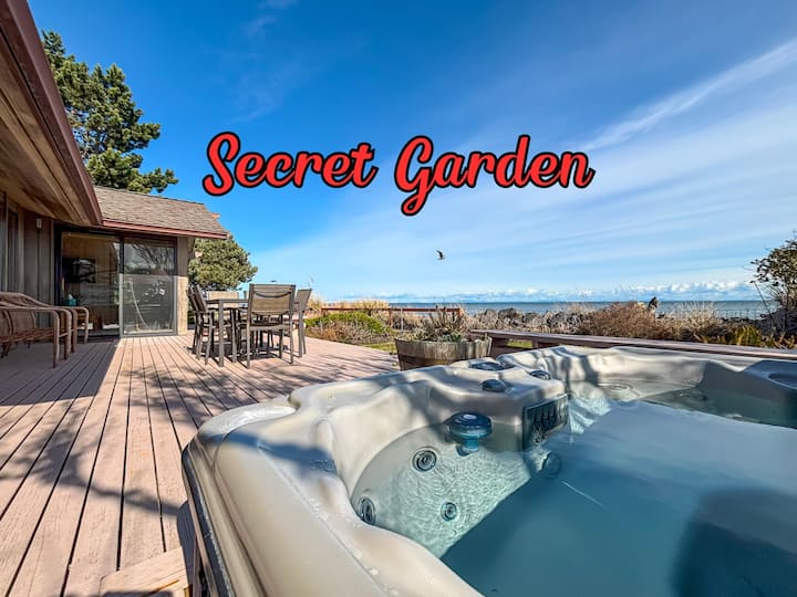 Secret Garden:beachfront 3br With Hot Tub, Firepit - Sequim, WA