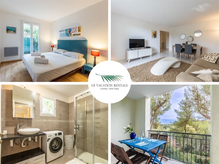 Spacious 2-bedroom Apartment With Terrace, Balcony - Mougins