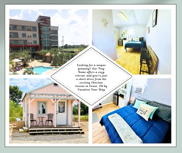Unique Comfy Fun Tiny Home Stay Pet Ok Sleeps 2 - Choctaw Casino & Resort-Grant