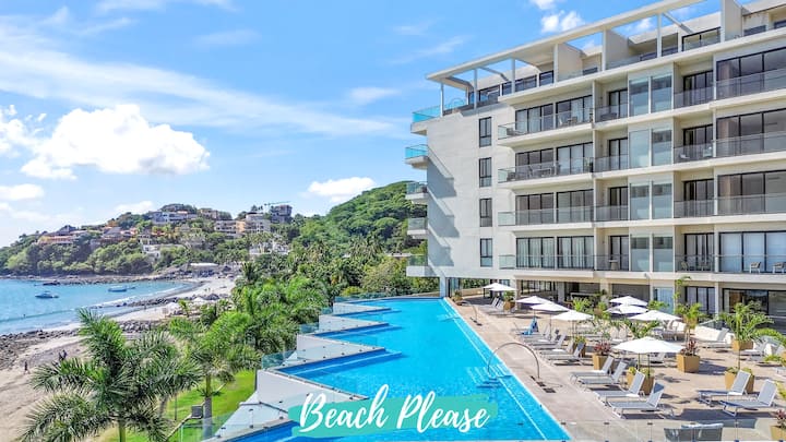 Zantamar 101e: Beachfront Condo W Stunning Pools - La Cruz de Huanacaxtle