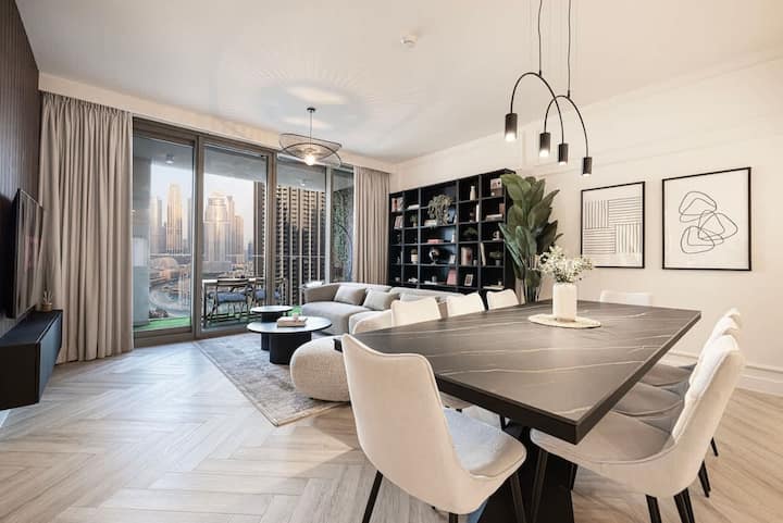 Kaori I | 4br Stunning Burj & Full Fountain Views - Dubai