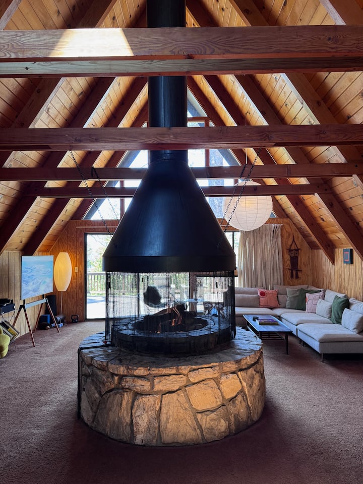 A-frame With Carousel Fireplace - Running Springs, CA