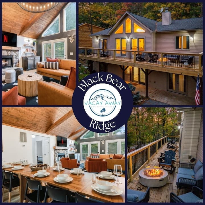 6br Luxe Cabin Sleeps 16 Hot Tub & Pool Table - Massanutten, VA