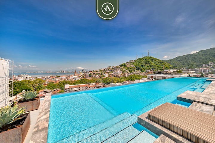 Fall Promo 1 Br Condo With Terrace - Rooftop Pool - Puerto Vallarta