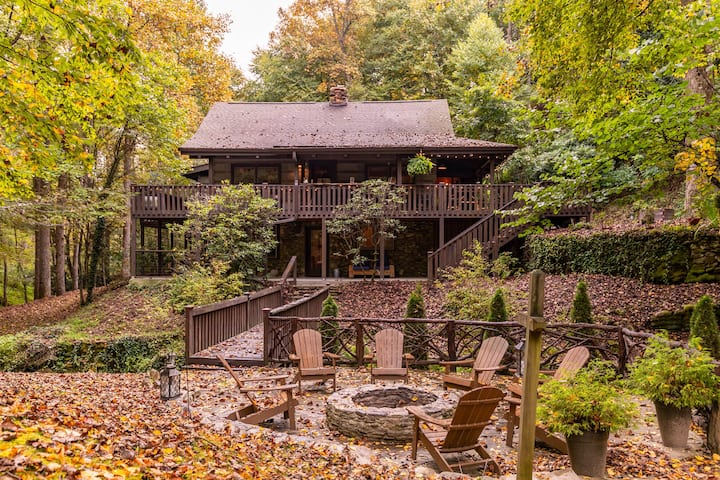 Blackberry Creek Cabin - Creekside - Fire Pit - Blowing Rock, NC