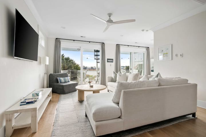 On Folly Time | Beach Oasis With Water Views - Folly Beach, SC
