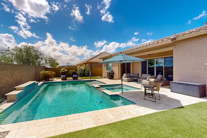 Pool, Hot Tub & Game Room! Spacious Buckeye Home - Buckeye, AZ