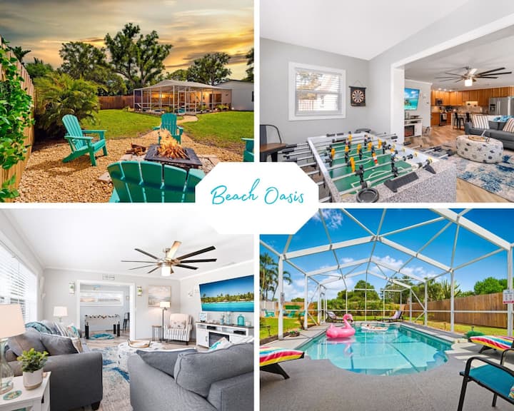 Sun Oasis|pool|near Beach|game Room|fire Pit - St. Petersburg, FL