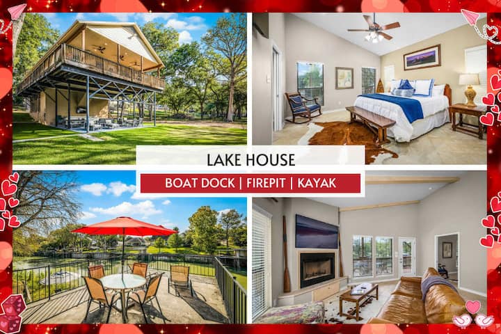 Waterfront | Dock | Fire Pit | Outdoor Seating - Seguin