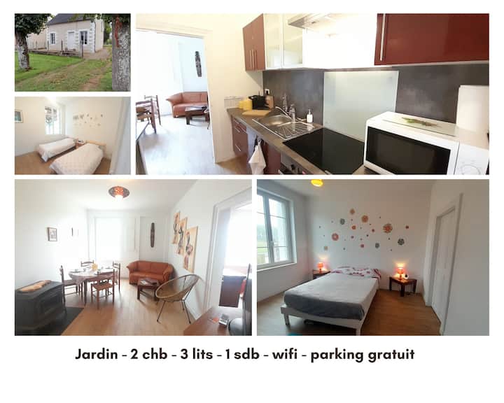 Le P'tit Gite De Bouges-jardin-wifi-2chb - Indre