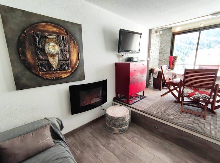 Renovated Studio Front De Neige Mountain View - Isola