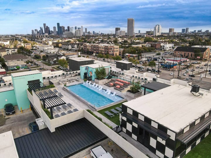 90 Walk Score- Downtown-fastwifi - Northside - Houston