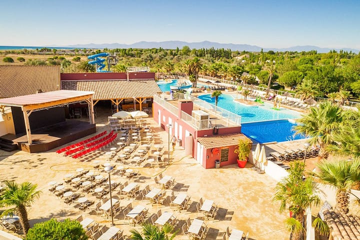 Mobil-home, Clim, Camping Le Marisol, 6 Couchages - Sainte-Marie-la-Mer