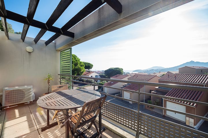 Al Balcó Català - Appt Avec Terrasse Et Piscine - Collioure