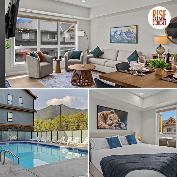 Mountain Views | Heated Pool & Hot Tub | Top Floor - Canmore