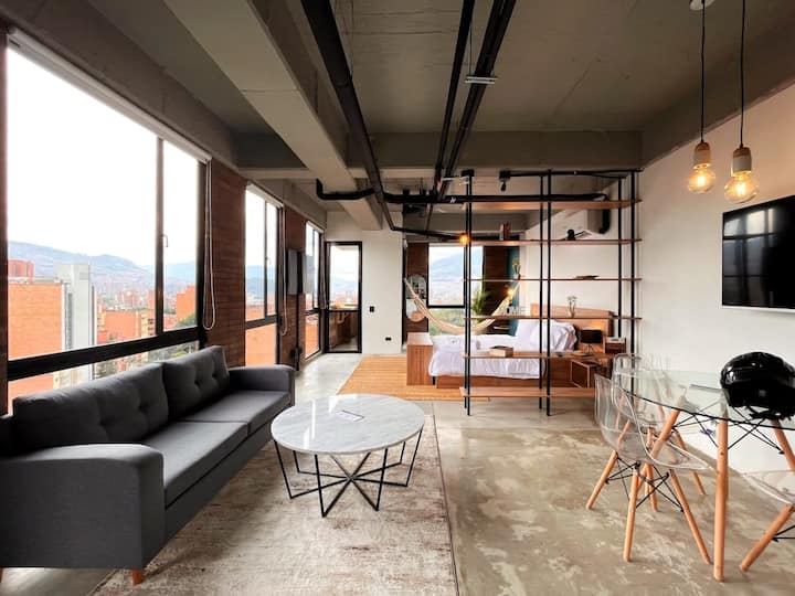 W* | Splendid Loft W/ Ac In Trendy Laureles Neighb - Medellín, Colombia