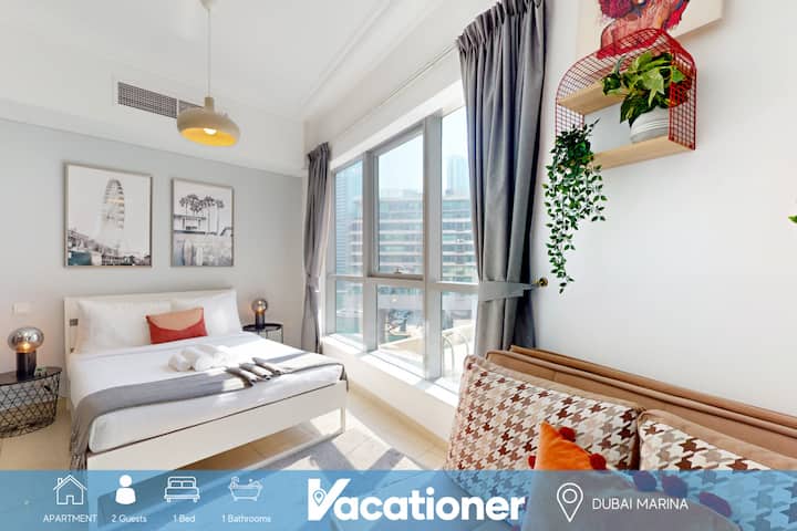 Bay Central West - Spacious Studio In The Marina - Dubai Marina