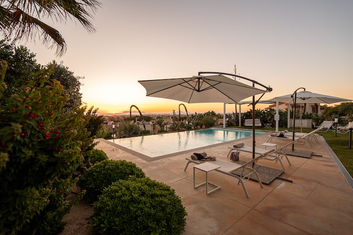 Villa Marsala_avec Une Vue Sur Les îLes ÉGades - Marsala