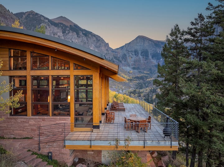 Hillside Luxury With Hot Tub, Canyon Views, Gym - Ouray, CO
