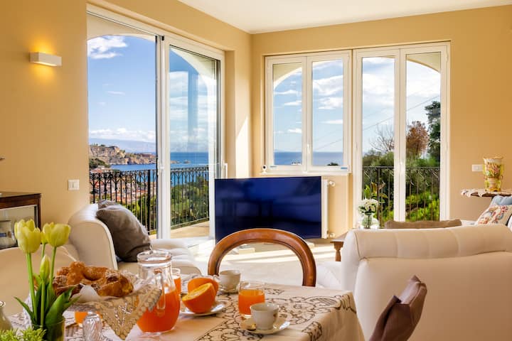 Casa Musica | Villa Con Piscina Panoramica - Naxos