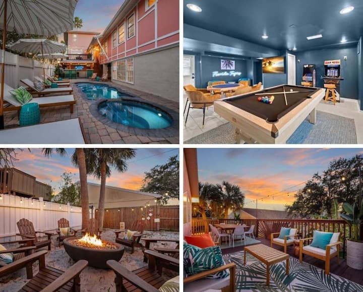 Steps 2 Beach/heated Pool/in And Outdoor Game Room - Indian Rocks Beach, FL