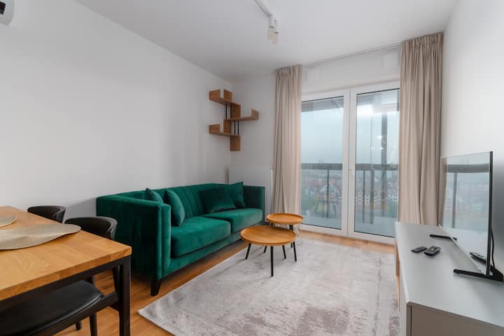 12th Floor Apartment With The River View - Wrocław
